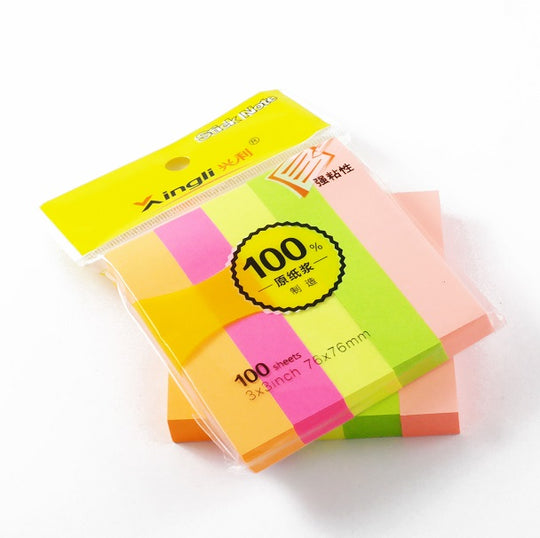 Sticky notes - multi colour neon strips - 5x15x100mm – TheMedleybox